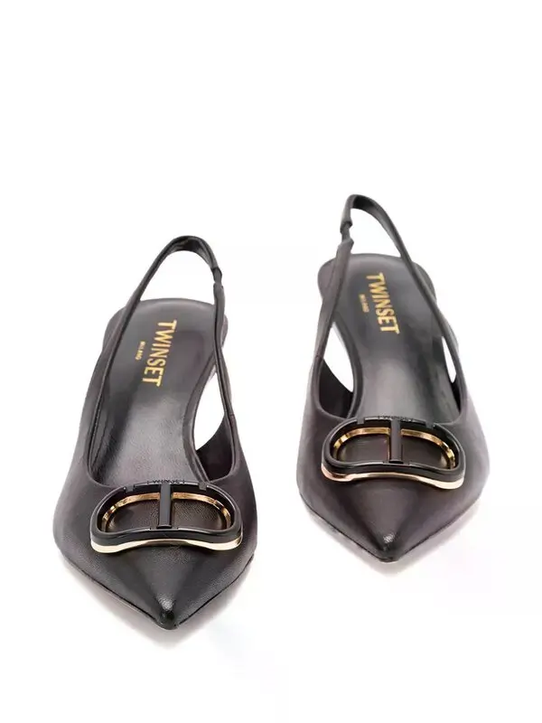 TWINSET Leather Slingback Pumps