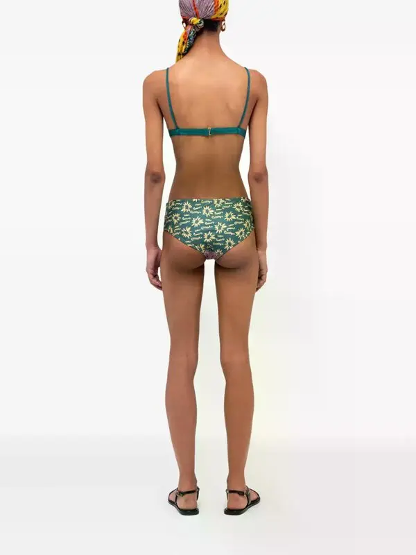 DONDE ESTEBAN Star-print Triangle Bikini Top