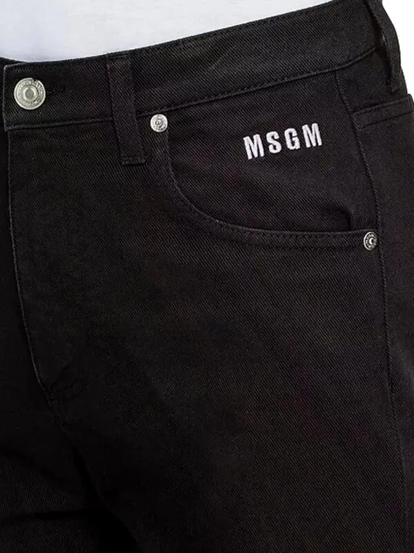 MSGM Wide-leg Trousers With Logo Detail