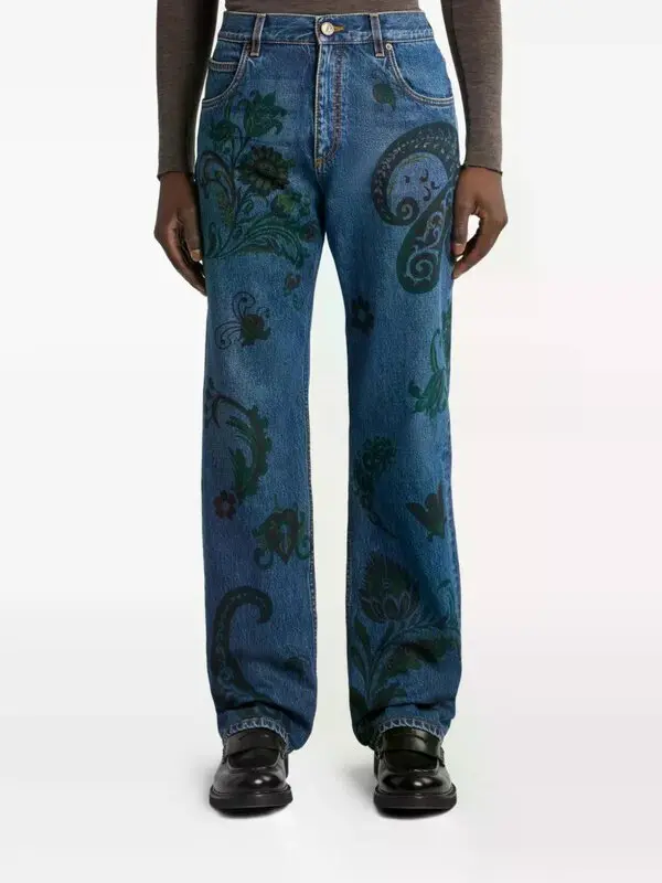 Etro Paisley Print Jeans