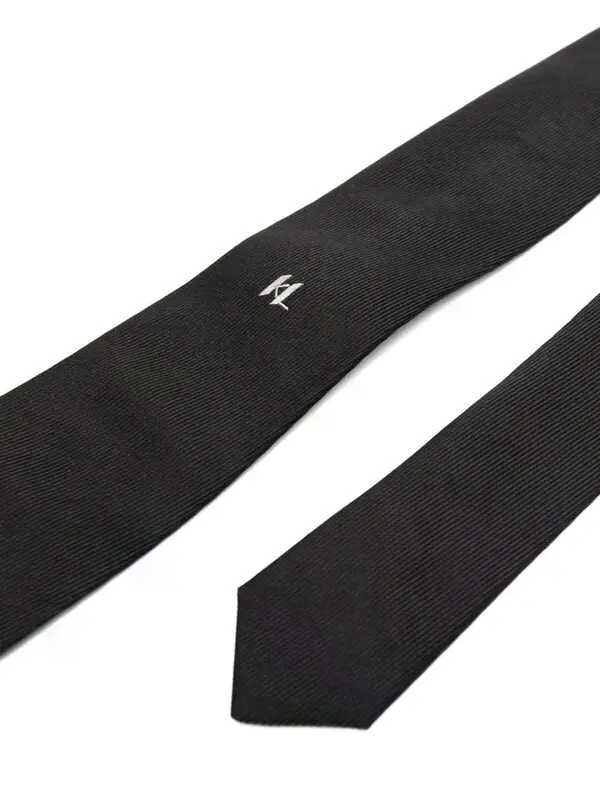 Karl Lagerfeld Logo-embroidered Silk Neck Tie