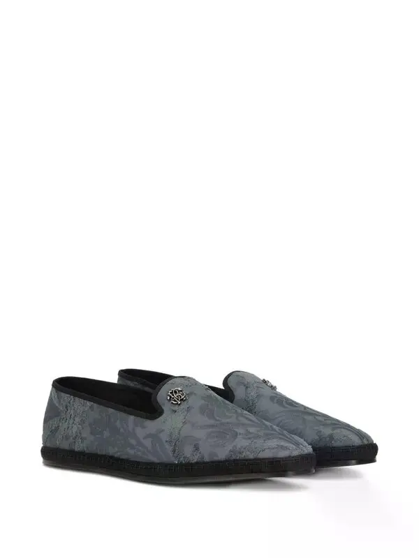 Roberto Cavalli Embossed Logo Loafers