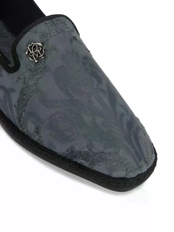 Roberto Cavalli Embossed Logo Loafers