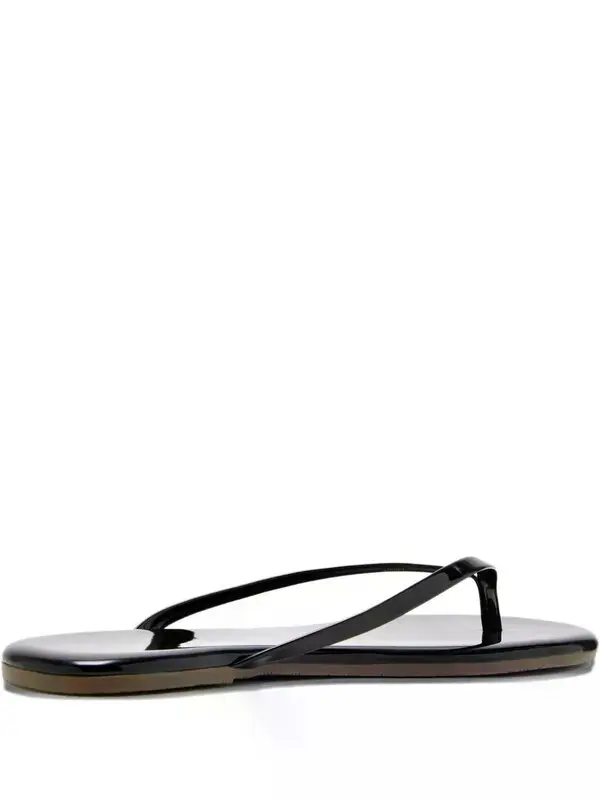 Tkees Lily Glossy Thong Sandals - Black