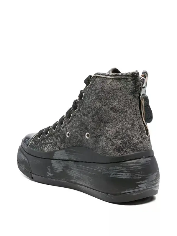 R13 Distressed Leather High-top Sneakers