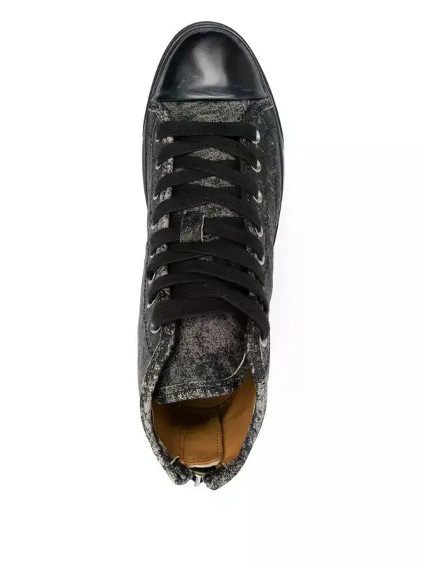 R13 Distressed Leather High-top Sneakers