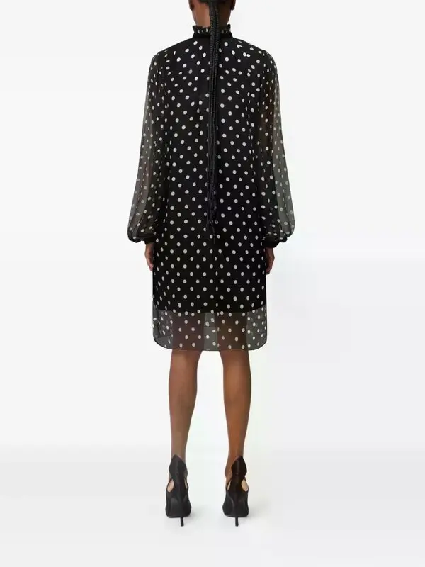 Nina Ricci Polka-dot Ruffled Mini Dress