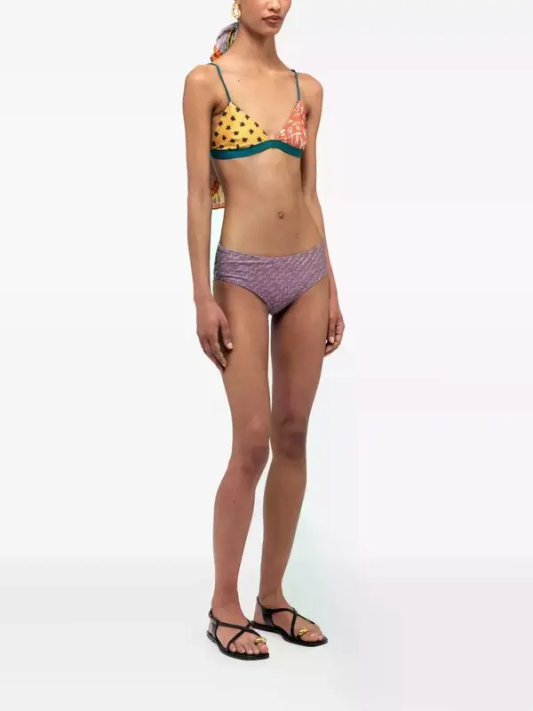 DONDE ESTEBAN Wave-print Reversible Bikini Bottom