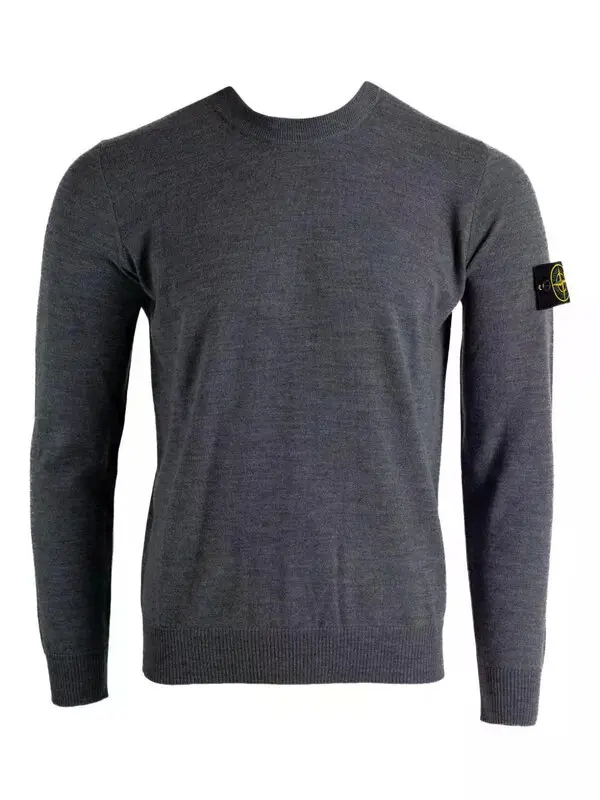 Stone Island Logo-patch Crew-neck Sweater
