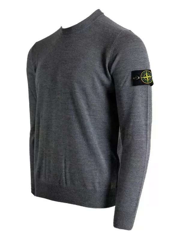Stone Island Logo-patch Crew-neck Sweater