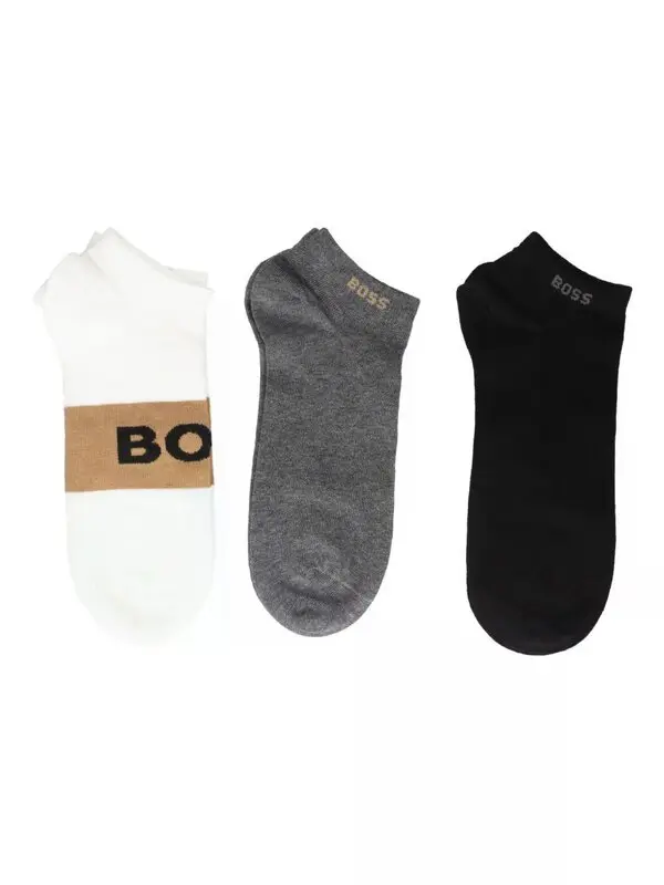BOSS Logo Detail Ankle Socks - Black