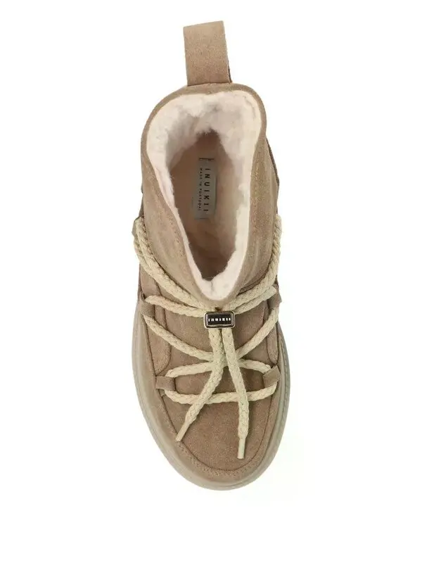 Inuikii Lace-up Platform Boots - Neutrals
