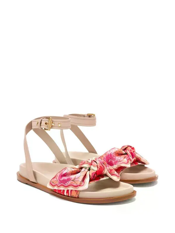 Farm Rio Ankle-strap Bow Flat Sandals