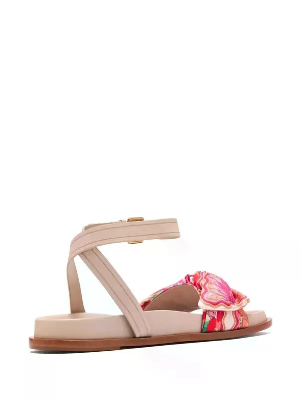 Farm Rio Ankle-strap Bow Flat Sandals