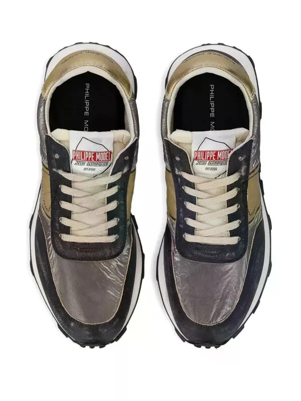 Philippe Model Metallic Running Sneakers - Black