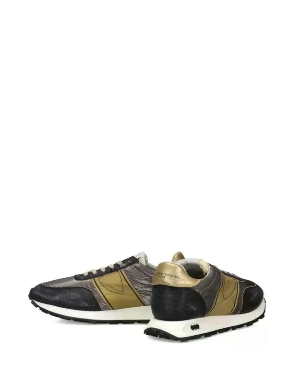 Philippe Model Metallic Running Sneakers - Black