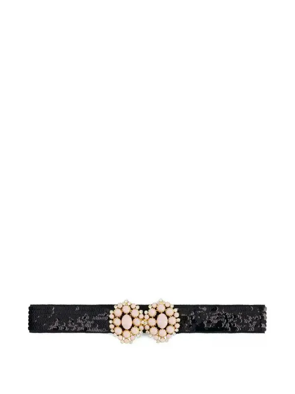Giambattista Valli Sequin Crystal-embellished Belt - Black