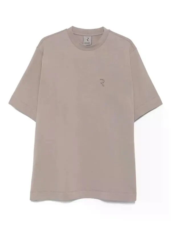 RHUN Logo-embroidered Cotton T-shirt - Grey