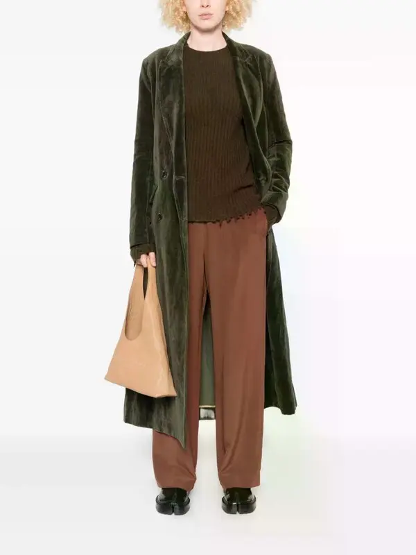UMA WANG Ribbed Frayed-edge Jumper
