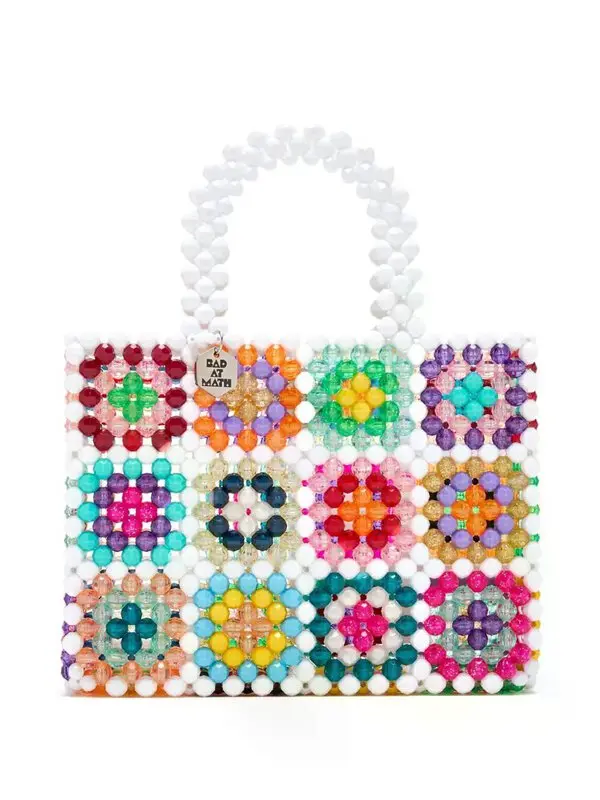 BAD AT MATH Beaded Tote Bag