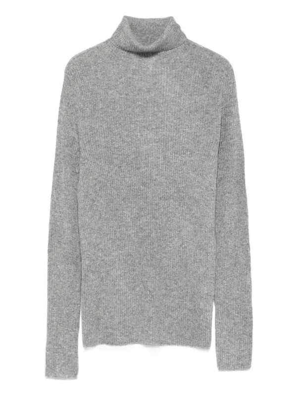 Fabiana Filippi Ribbed Turtleneck Sweater - Grey