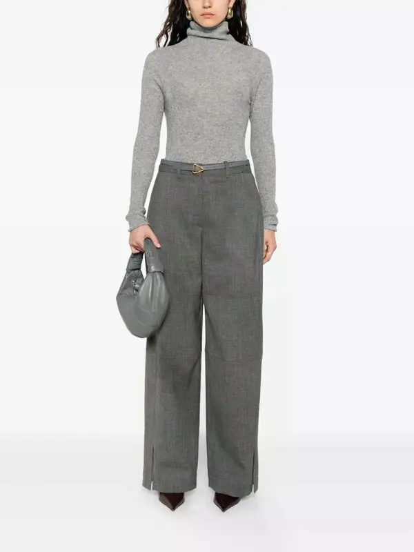 Fabiana Filippi Ribbed Turtleneck Sweater - Grey