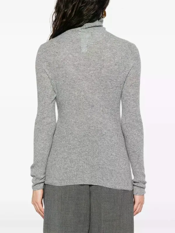 Fabiana Filippi Ribbed Turtleneck Sweater - Grey