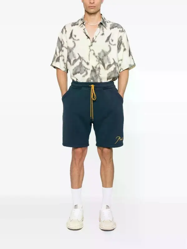 Rhude Drawstring Pocket Shorts - Blue