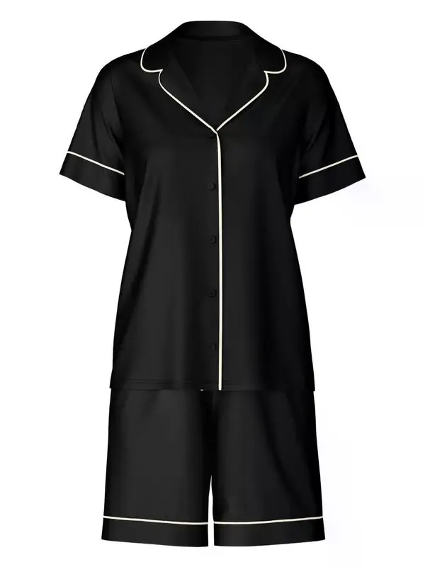CALIDA Piped-trim Pyjama Set - Black