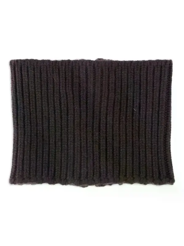 SA SU PHI Ribbed Zip-fastening Neck-warmer Scarf - Brown