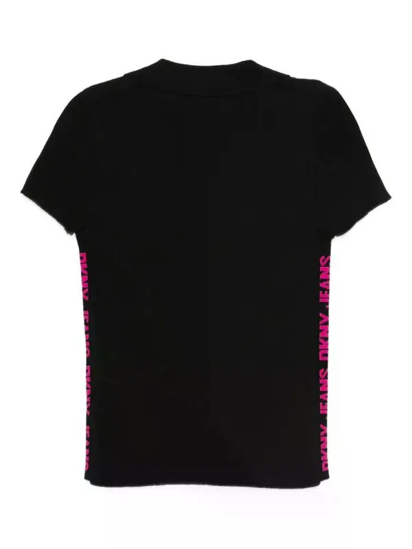 Dkny V-neck T-shirt With Side Logo