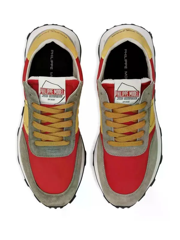Philippe Model Tour Color-blocked Sneakers - Red