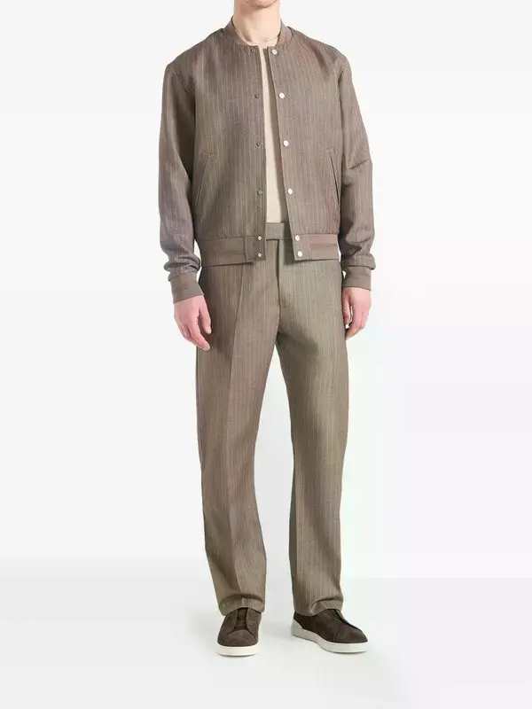 Manière De Voir Maniera De Voir Joseph Pinstripe Tailored Trousers - Neutrals