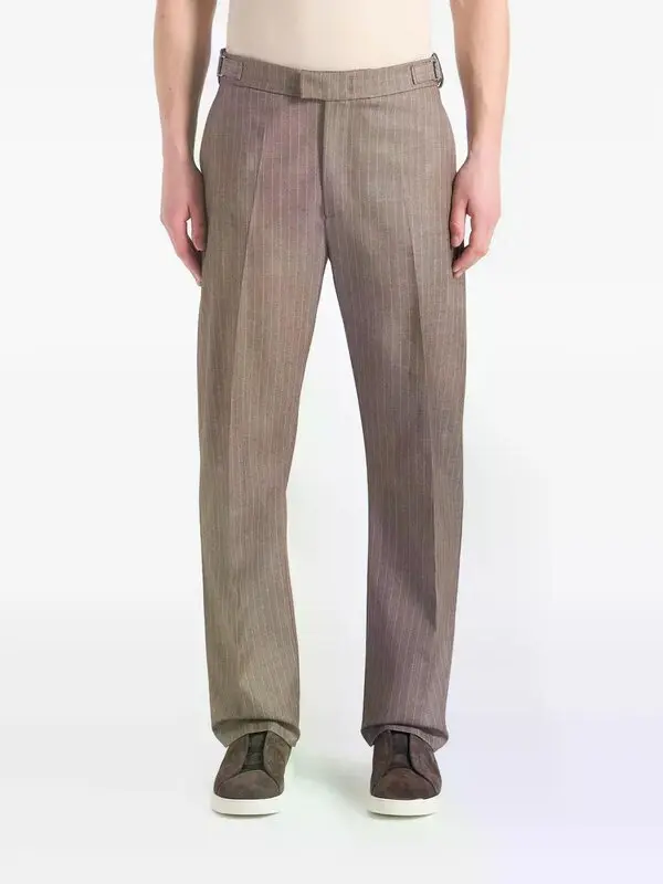 Manière De Voir Maniera De Voir Joseph Pinstripe Tailored Trousers - Neutrals