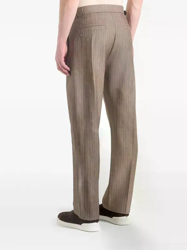 Manière De Voir Maniera De Voir Joseph Pinstripe Tailored Trousers - Neutrals