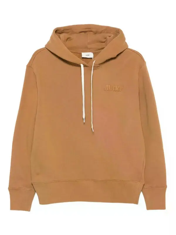 AUTRY Logo-embroidered Hoodie - Brown