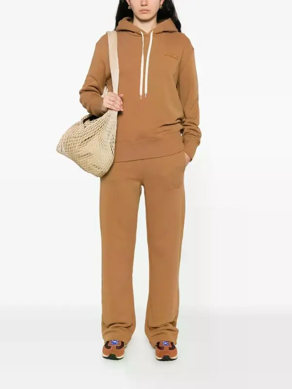 AUTRY Logo-embroidered Hoodie - Brown