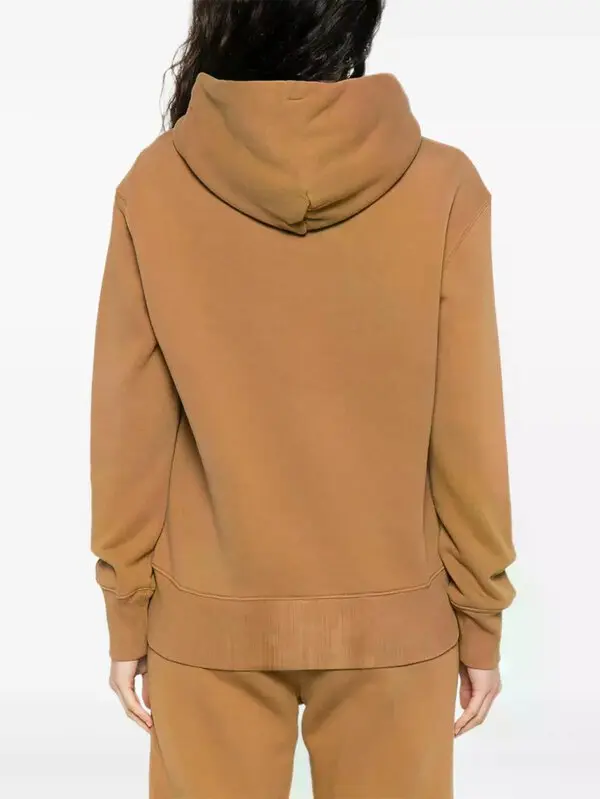 AUTRY Logo-embroidered Hoodie - Brown
