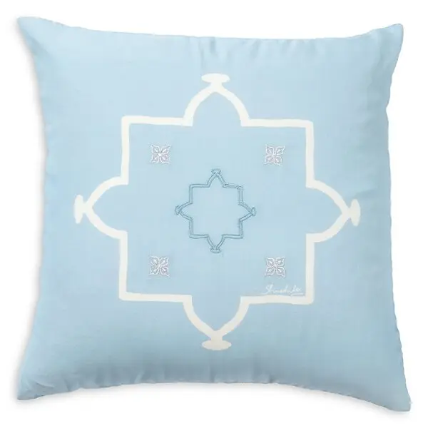 VVYOM Aqua Marine Jharoka Reversible Cushion, 20 X 20 - Aquamarine