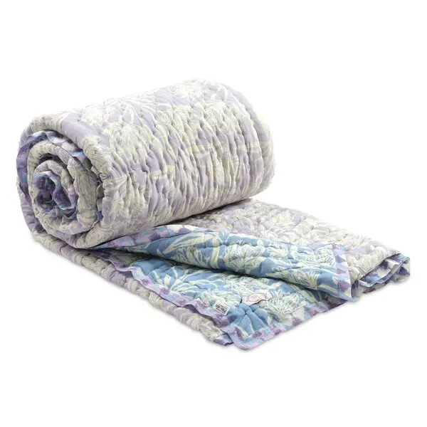 VVYOM Lilac Bloom Handcrafted Cotton Quilt, Queen
