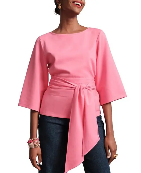 FRANCES VALENTINE Whitney Wrap Top - Pink
