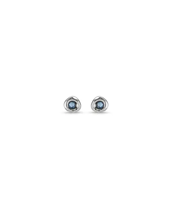 UNODE50 Sterling Plated Crystal Drop Earrings - Silver