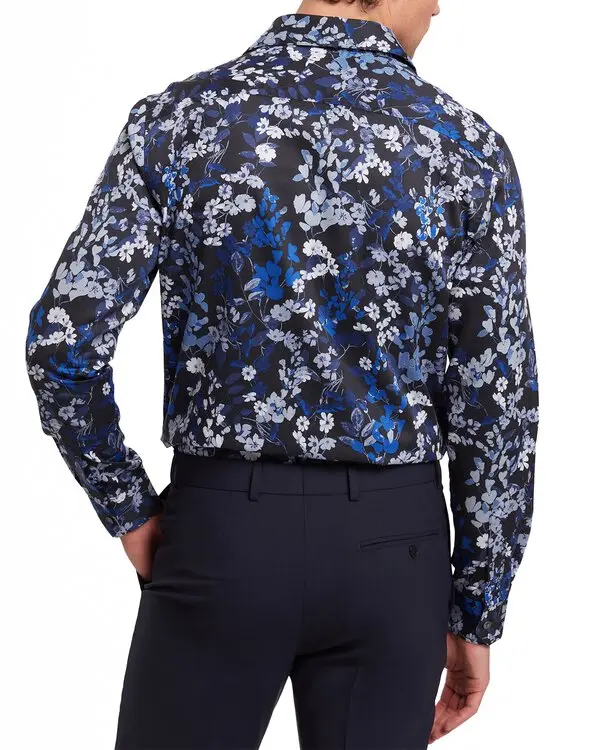 Ted Baker London Holiway Floral Geometric Print Smart Shirt