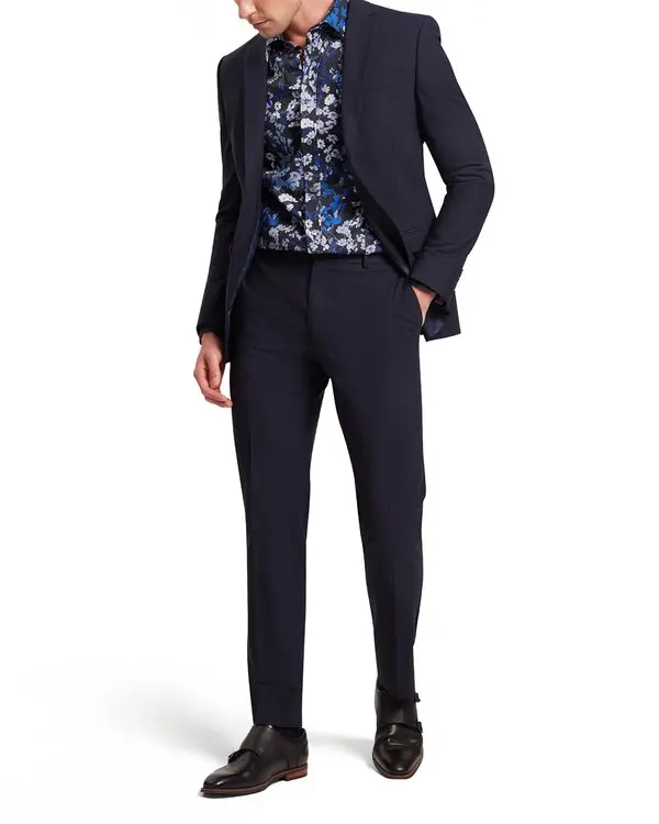 Ted Baker London Holiway Floral Geometric Print Smart Shirt