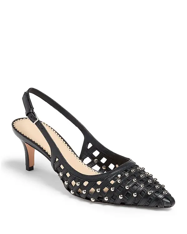 Cinq À Sept Rena Leather Caged Slingback Pumps - Black