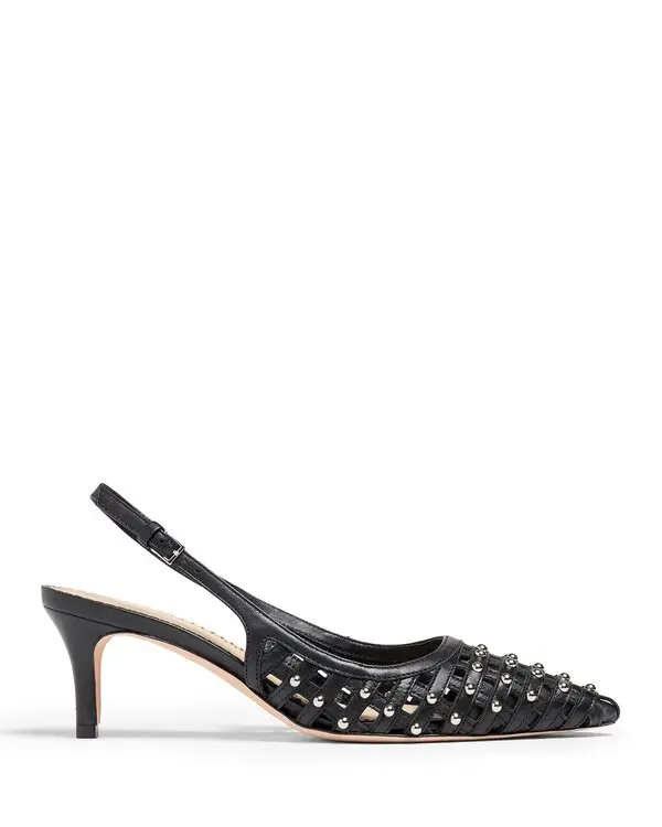 Cinq À Sept Rena Leather Caged Slingback Pumps - Black