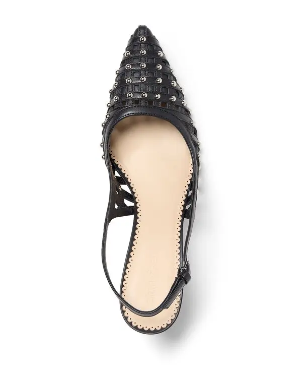 Cinq À Sept Rena Leather Caged Slingback Pumps - Black