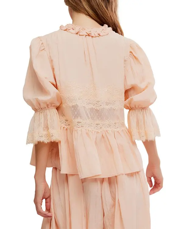 Free People Forever Young Bed Jacket - Peach Pit