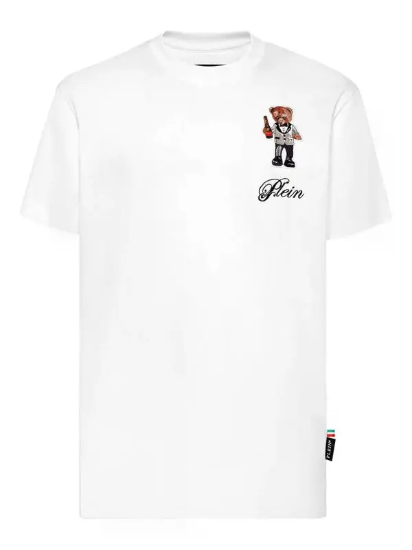 Philipp Plein Teddy Bear-embellished T-shirt - White