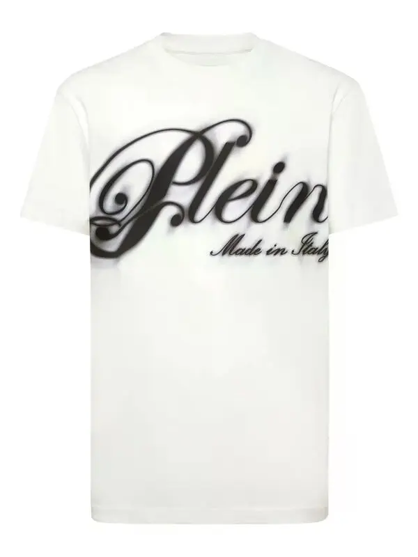 Philipp Plein Blur Signature-print T-shirt - White